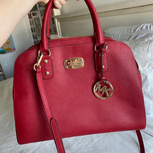 Michael Kors | Bags | Red Michael Kors Purse | Poshmark